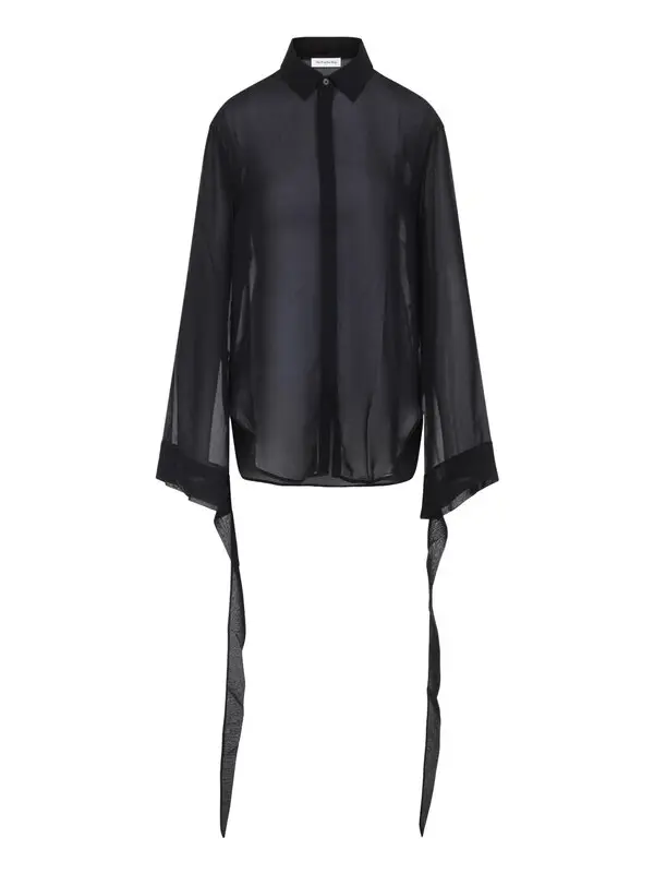 THE FRANKIE SHOP Tie-sleeve Shirt - Black