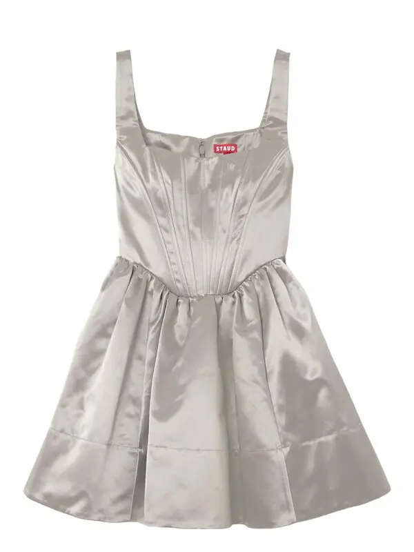 Staud Landscape Mini Dress - Silver