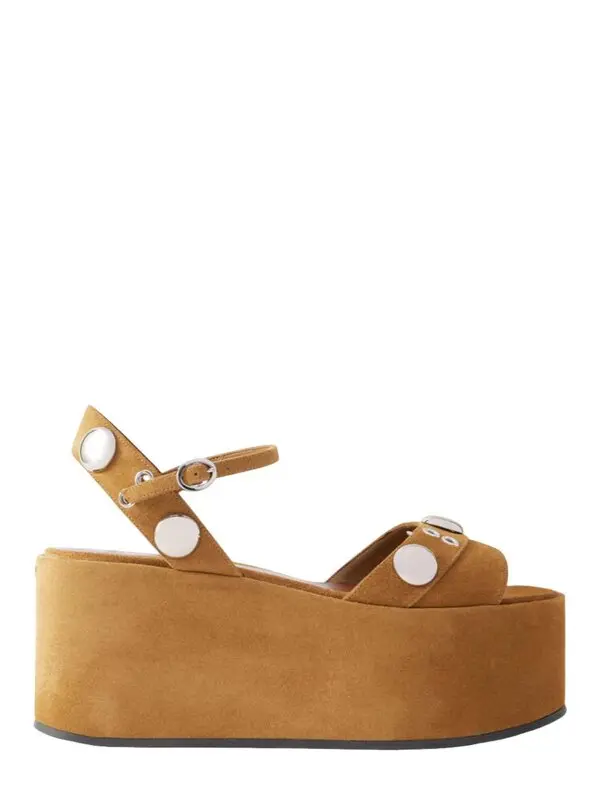 Valentino Garavani Open-toe Platform Sandals - Tan