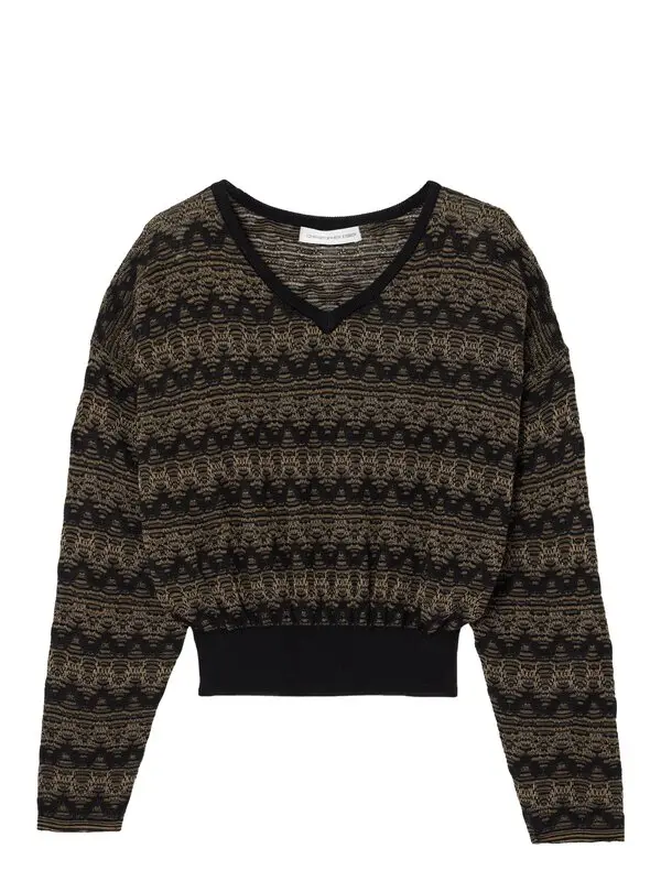 Christopher Esber Striped Knit Sweater - Black