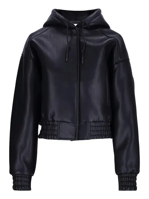 THE FRANKIE SHOP Hooded Long Sleeve Jacket - Black