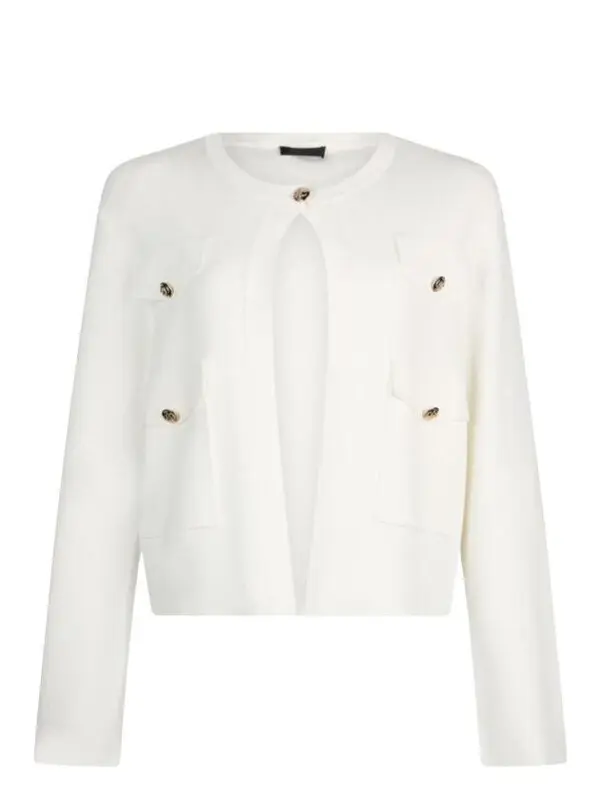 Liu Jo Long Sleeve Pocket Cardigan - White