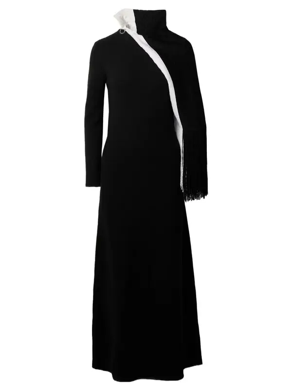 Proenza Schouler Knit Dress With Gemstone Brooch Detail - Black