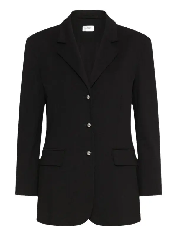 Marella Single-breasted Blazer In Stretch Jersey - Black