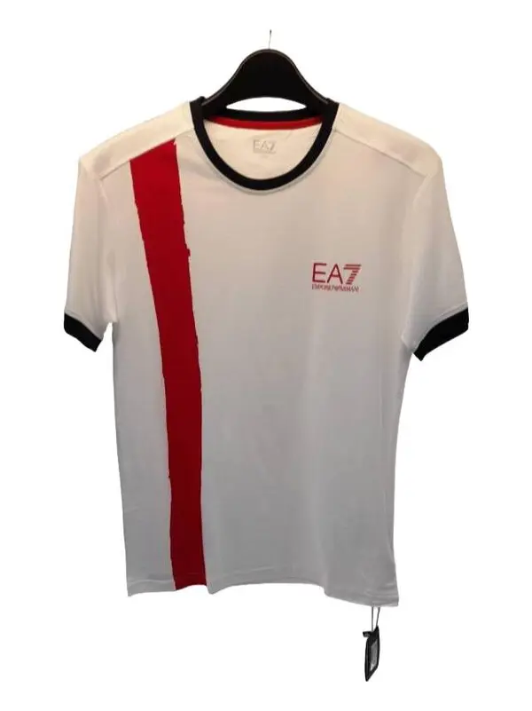 EA7 Contrast-colored Trimmed T-shirt - Gray