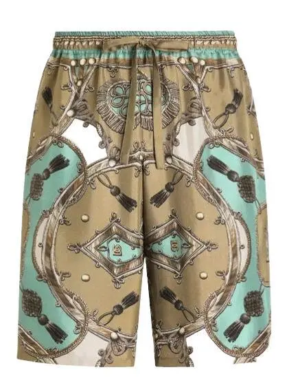 Dolce & Gabbana Foulard Print Drawstring Shorts - Multi-color