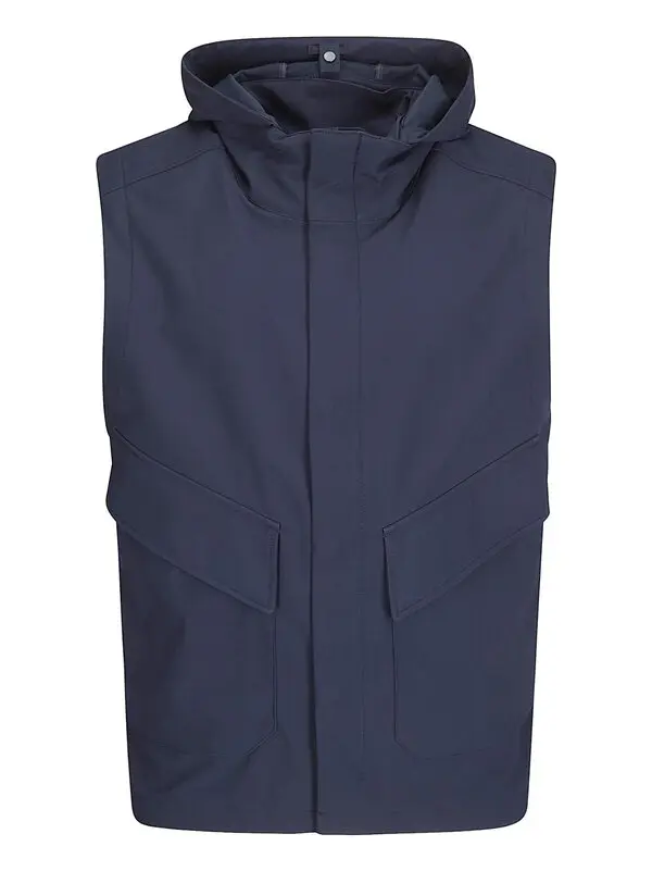 C.P. COMPANY Shell-r Goggle Hooded Gilet - Black