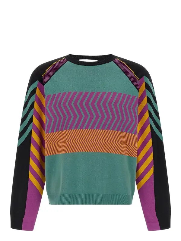 KIKO KOSTADINOV Gizi Panelled Jacquard Knitted Sweater - Multicolor