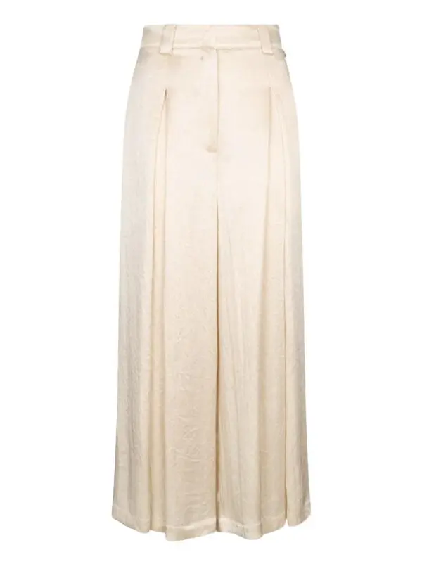 Liu Jo Cropped Satin Trousers - White