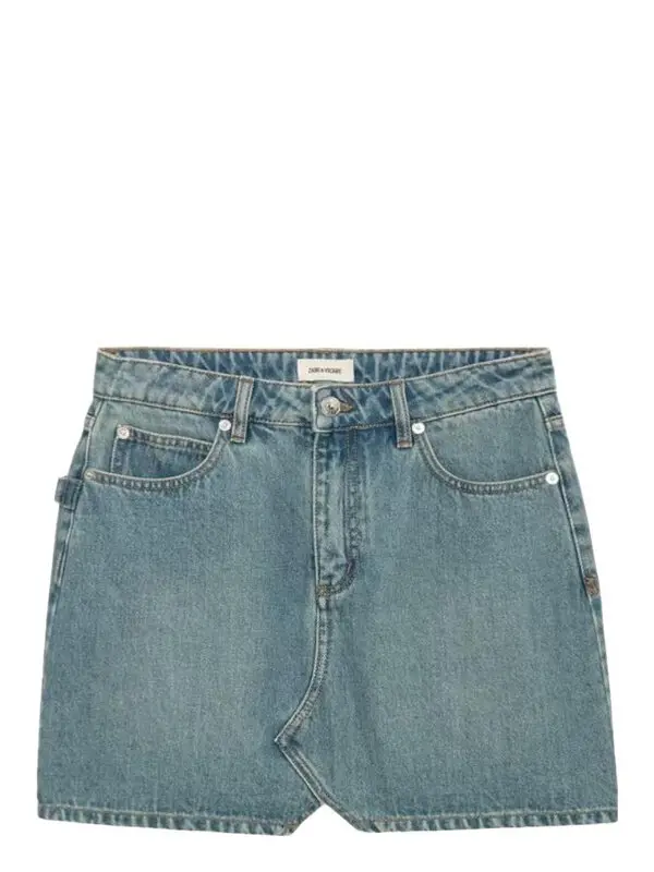 Zadig&Voltaire Belted Denim Skirt - Green