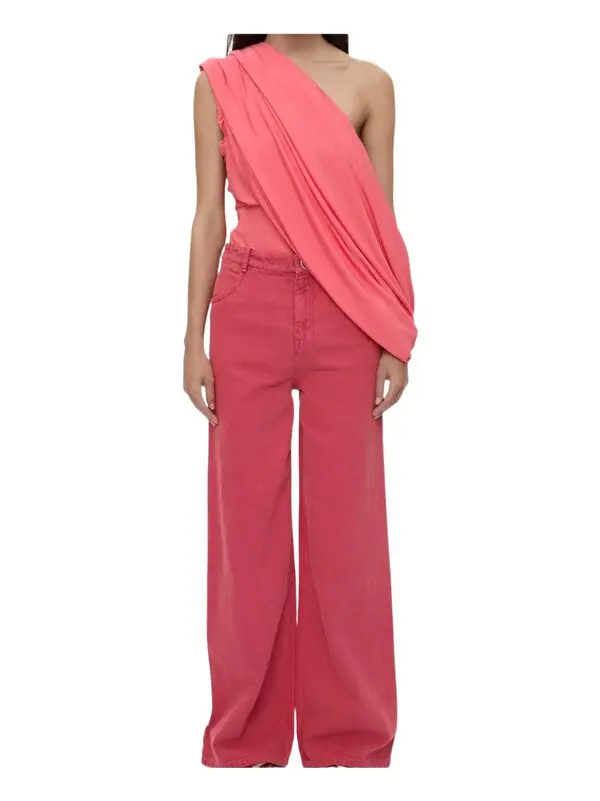 Christopher Esber Draped Jersey T-shirt - Red