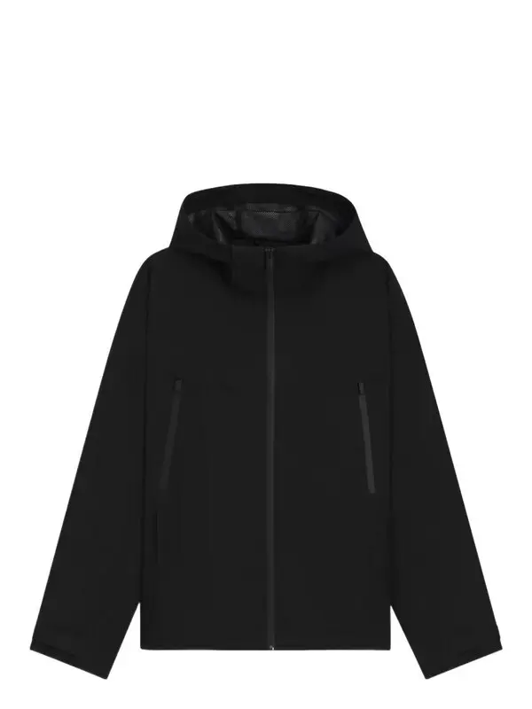 Hugo Boss Gore-tex Waterproof Windbreaker Jacket With Hood - Black