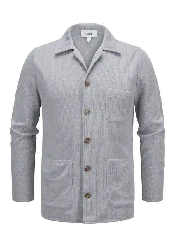LARDINI Long-sleeve Jacket With Turn-down Collar - Gray