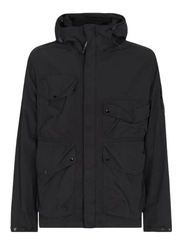 C.P. COMPANY Goggle Hooded Jacket - Black