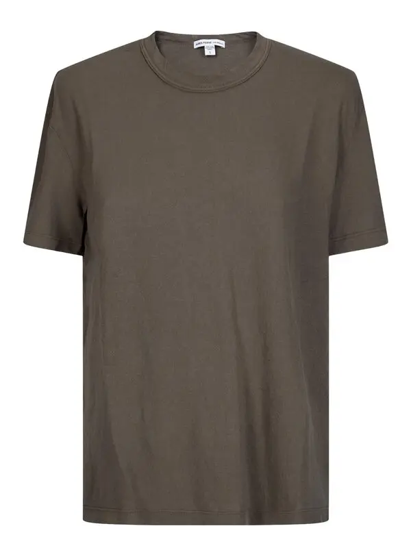 JAMES PERSE Oversized Crepe Jersey T-shirt - Brown