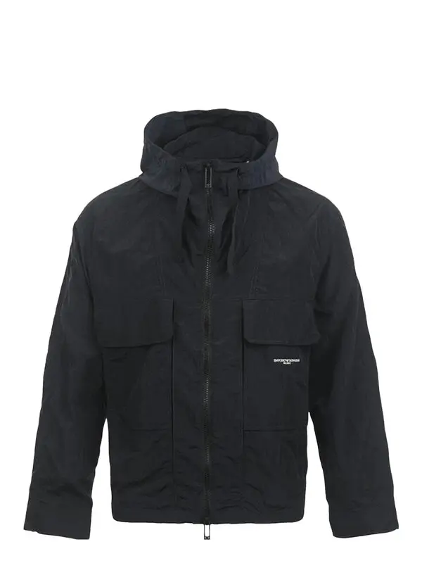 Emporio Armani Utility Hooded Jacket - Black
