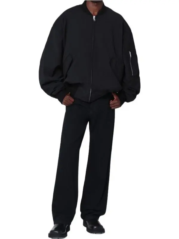 ENTIRE STUDIOS Zip-pocket Bomber Jacket - Black