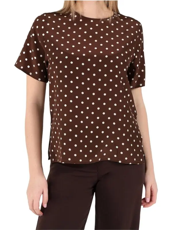 P.a.r.o.s.h Polka Dot Blouse - Brown
