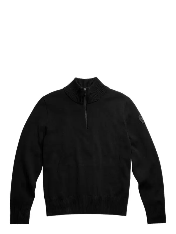 Canada Goose Rosseau 1/4 Zip Merino Wool Sweater - Black