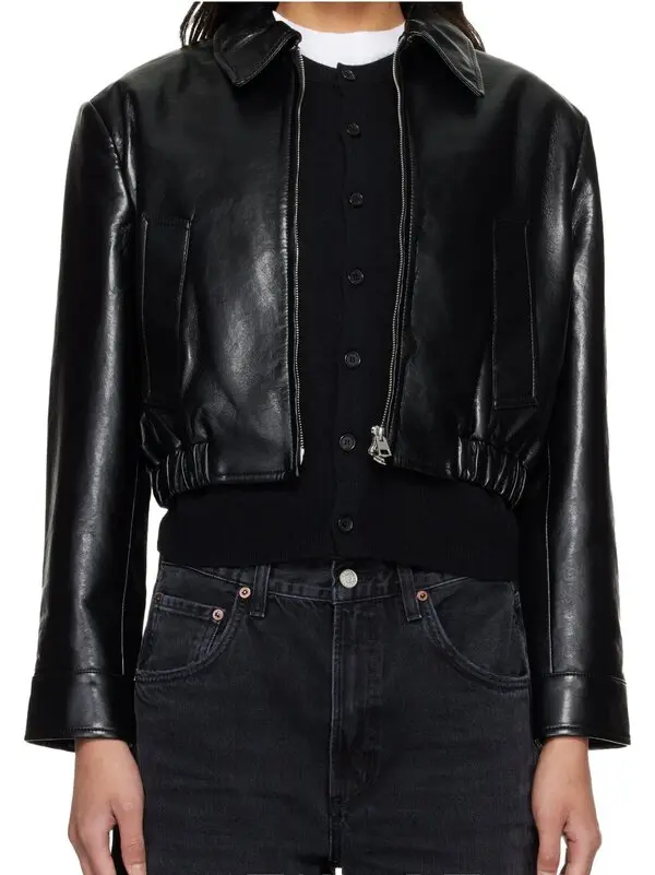 AGOLDE Nahla Cropped Jacket - Black