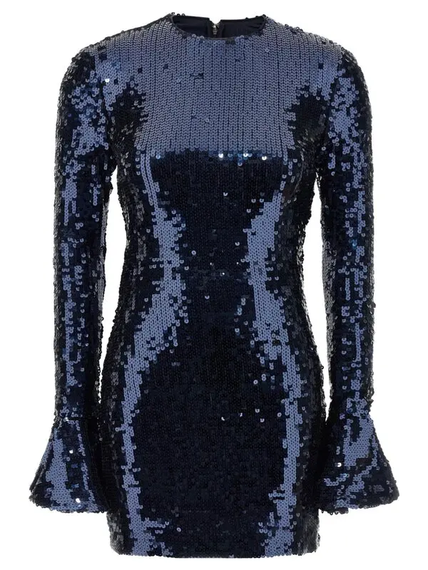 ROTATE BY BIRGER CHRISTENSEN Sequin Embellished Mini Dress - Blue