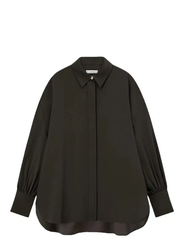 JOSEPH Relaxed Button-up Shirt - Cocoa
