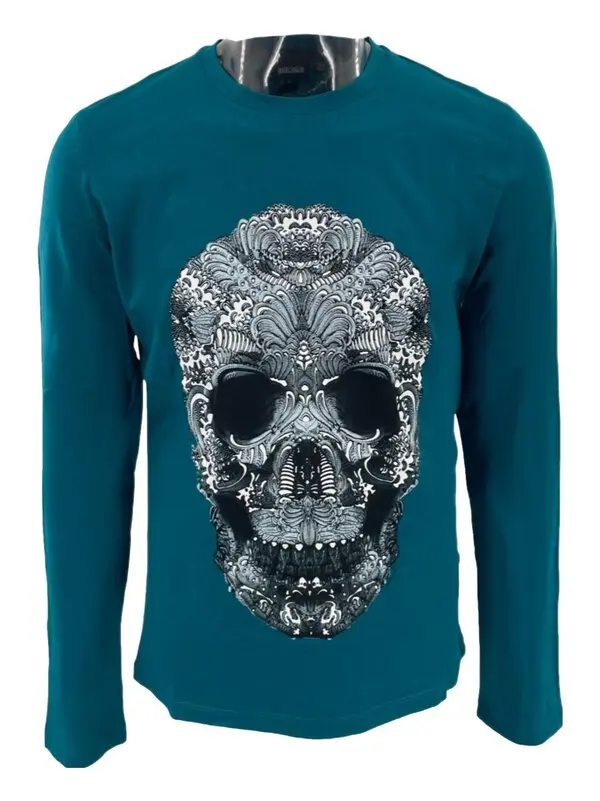 Just Cavalli Pattern Printed Long-sleeved T-shirt - Green