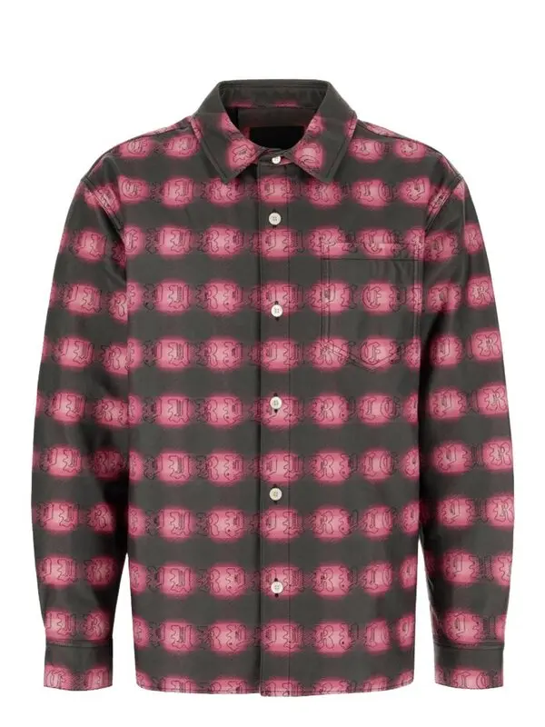 PURPLE BRAND Printed Leather Jacket - Black