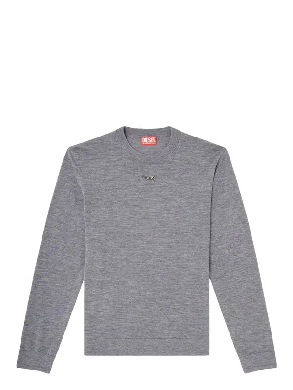 DIESEL® K-valiam Jumper With Cut-out Logo - Grey