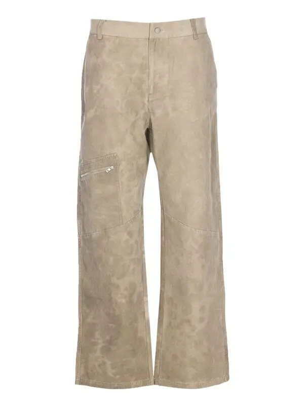 REPRESENT Zip-detailed Washed Trousers - Nude