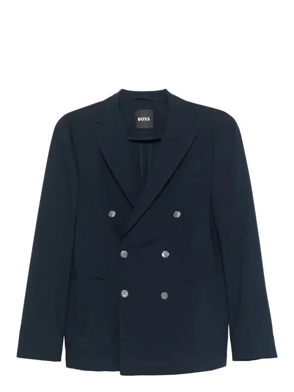 Hugo Boss Double-breasted Blazer - Black