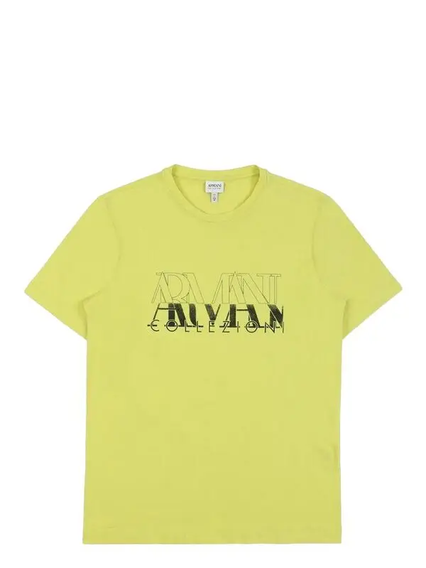 Emporio Armani Printed Round-necked T-shirt - Yellow