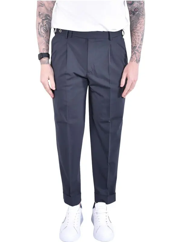 PT TORINO Pt Torina Carrot Fit Pleated Pants - Black