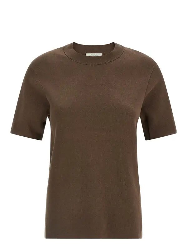 ENTIRE STUDIOS Slim Fit Crew Neck T-shirt - Brown