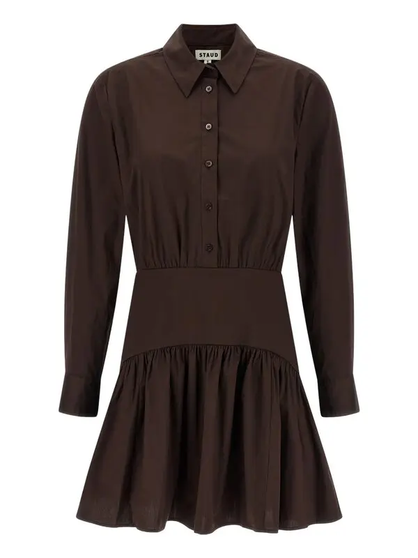 Staud Rocco Mini Dress - Brown