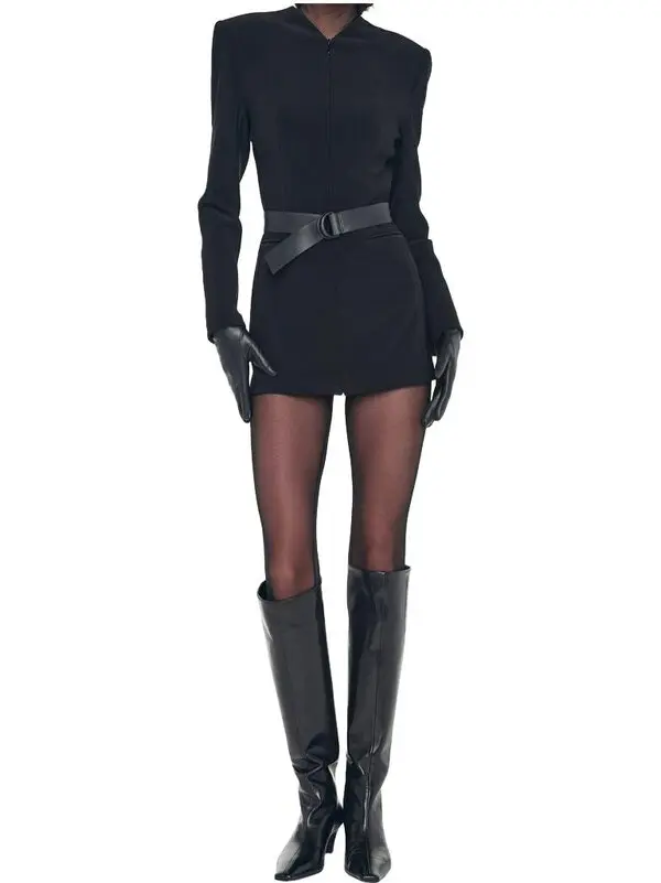 Norma Kamali Long-sleeve Zip-up Jacket - Black