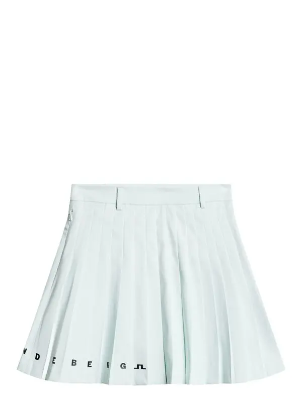 J. Lindeberg Nadia Pleated Skirt With Logo Detail - Sky Light