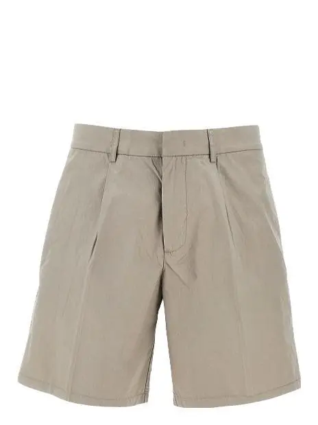 Emporio Armani Pleated Bermuda Shorts - Nude