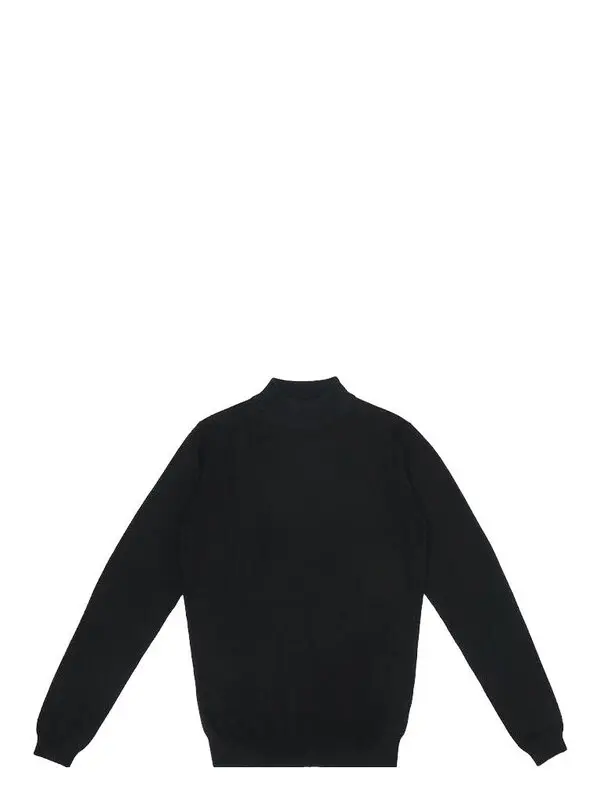 Karl Lagerfeld High Neck Long Sleeve Sweater - Black