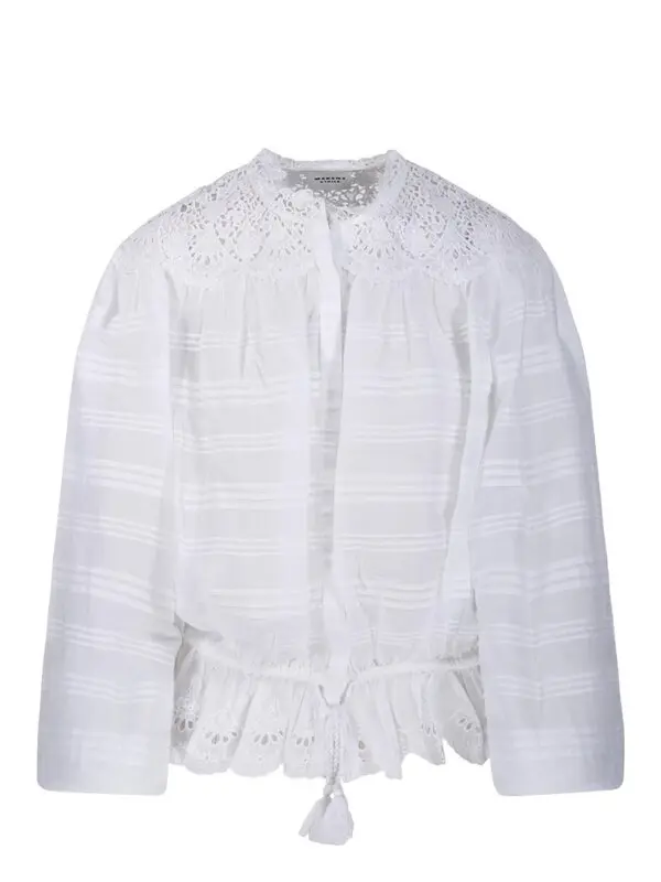 Isabel Marant Étoile Lace Trim Shirt - White