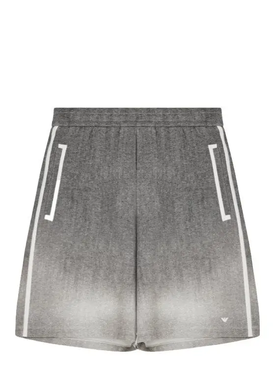 Emporio Armani Logo Embroidered Shorts - Gray