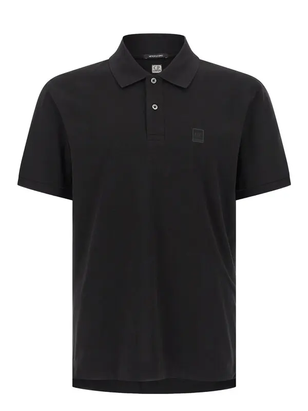 C.P. COMPANY Series Piqué Polo Shirt - Black