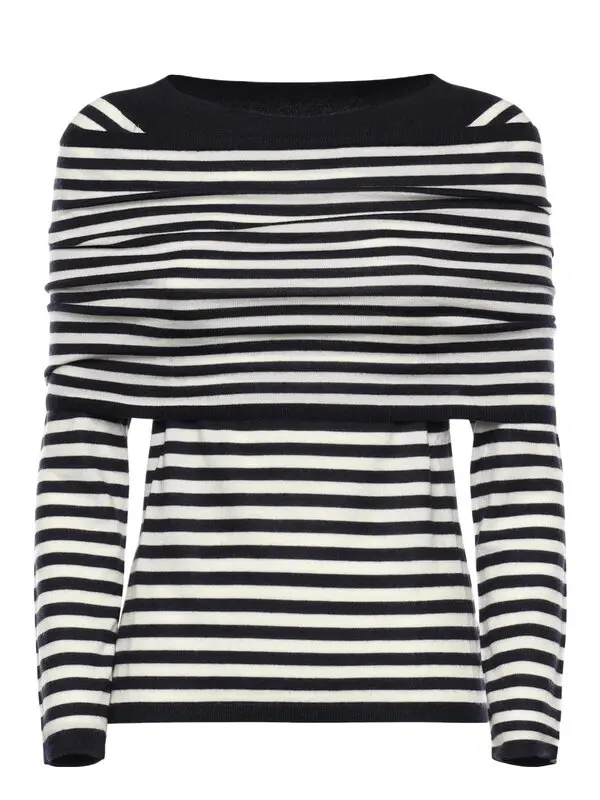 Max Mara Striped Long Sleeve Sweater - Blue/white