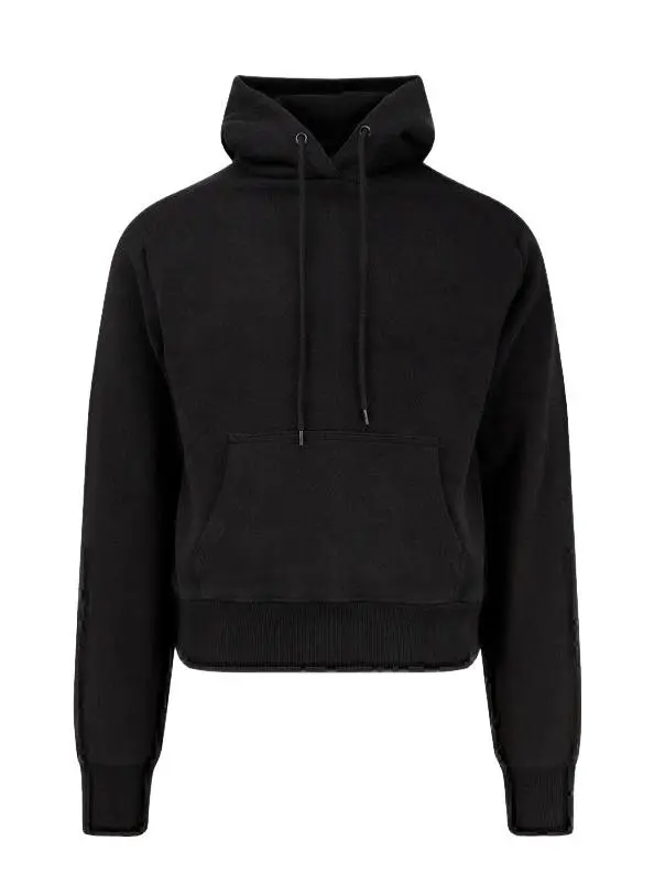 ENTIRE STUDIOS Cropped Hooded Hoodie - Black