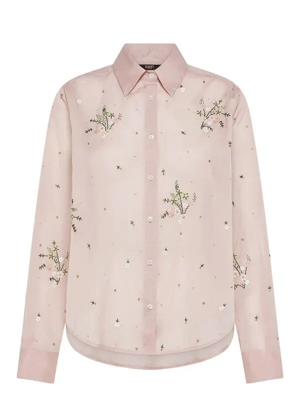 Seventy Floral Embroidered Shirt - Cipria