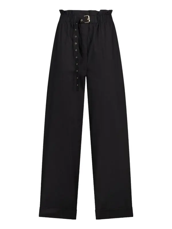 Liu Jo Belted Paperbag Waist Trousers - Black