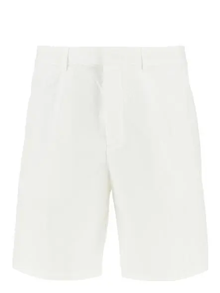 Emporio Armani Pleated Bermuda Shorts - White