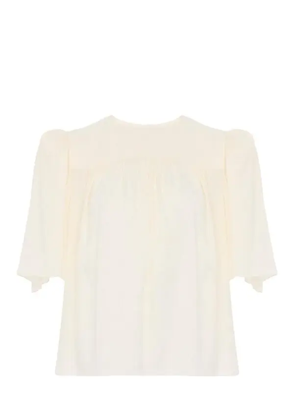Chloé Gathered Detail Blouse - White
