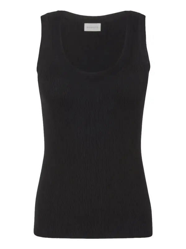 P.a.r.o.s.h Ribbed Tank Top - Black