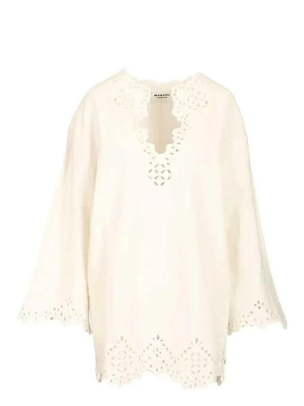 Isabel Marant Étoile Long-sleeved Embellished Cover-up - White